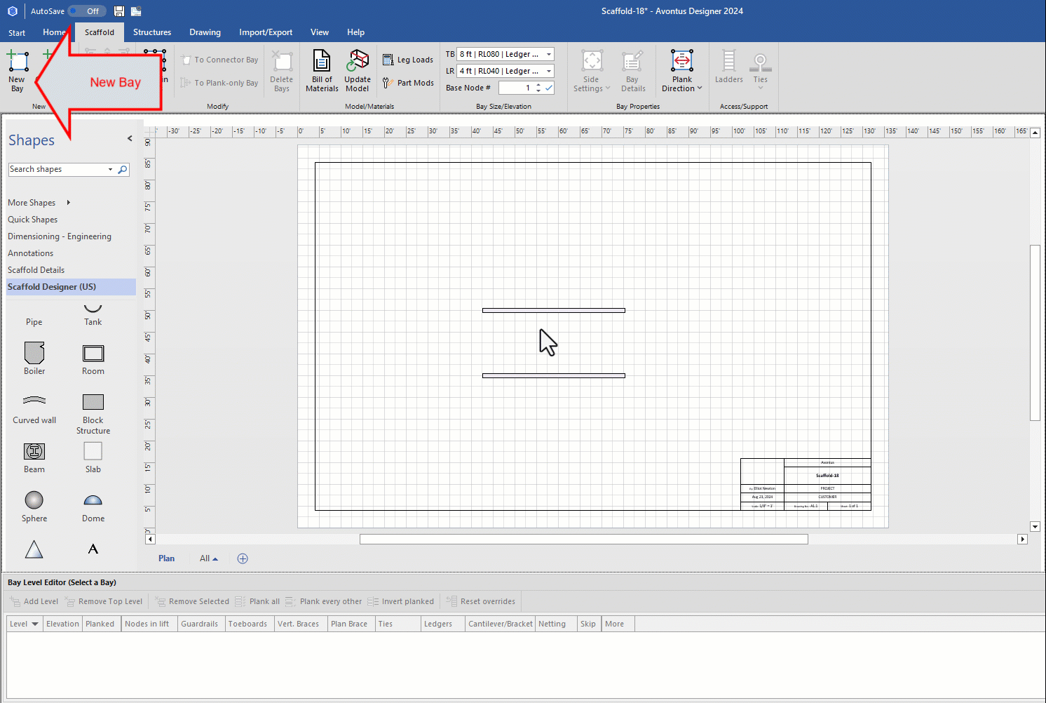 Creating a Hanging Scaffold